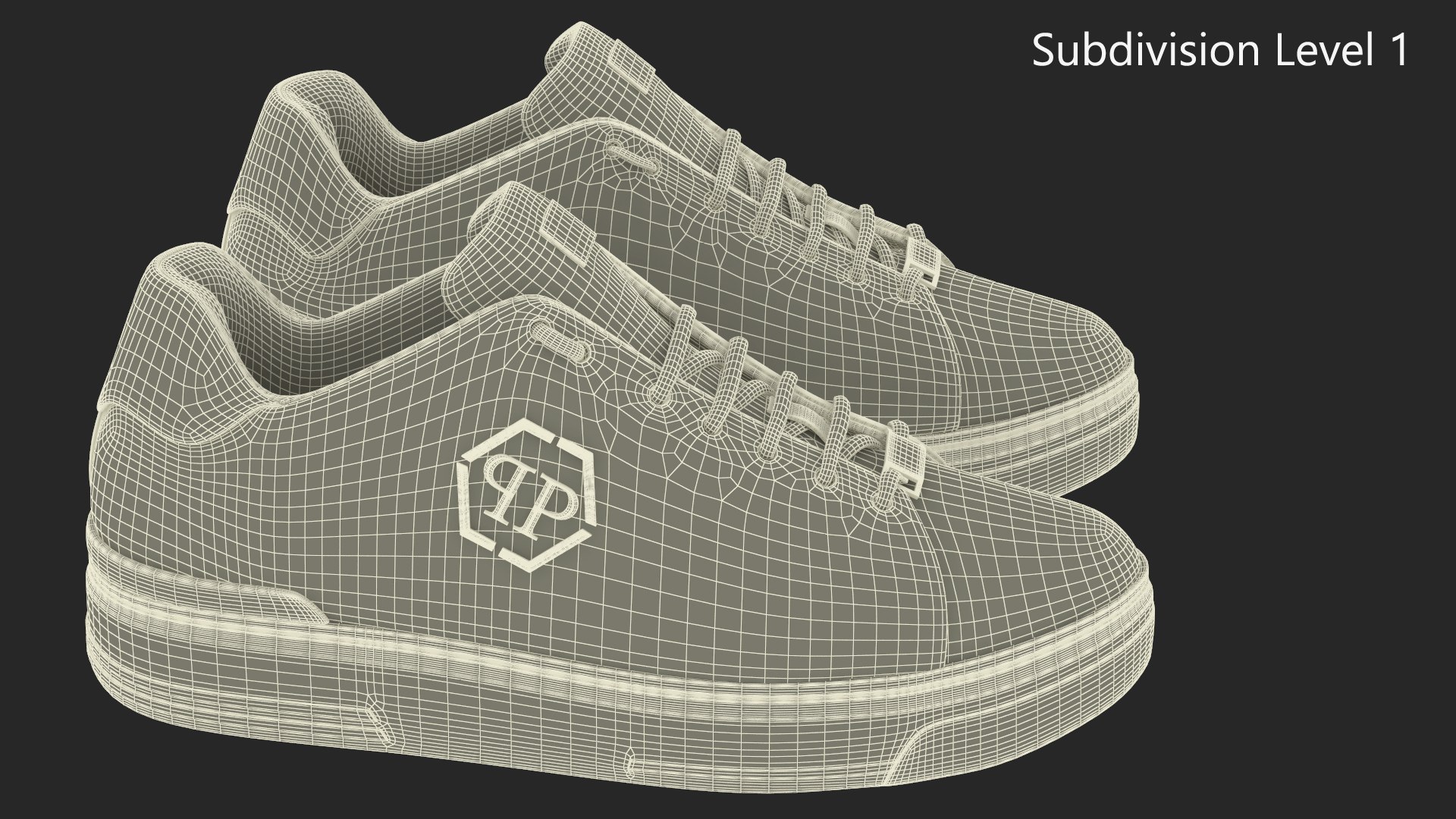 3D Sneakers Philipp Plein Python Lo-Top Black - TurboSquid 2112318