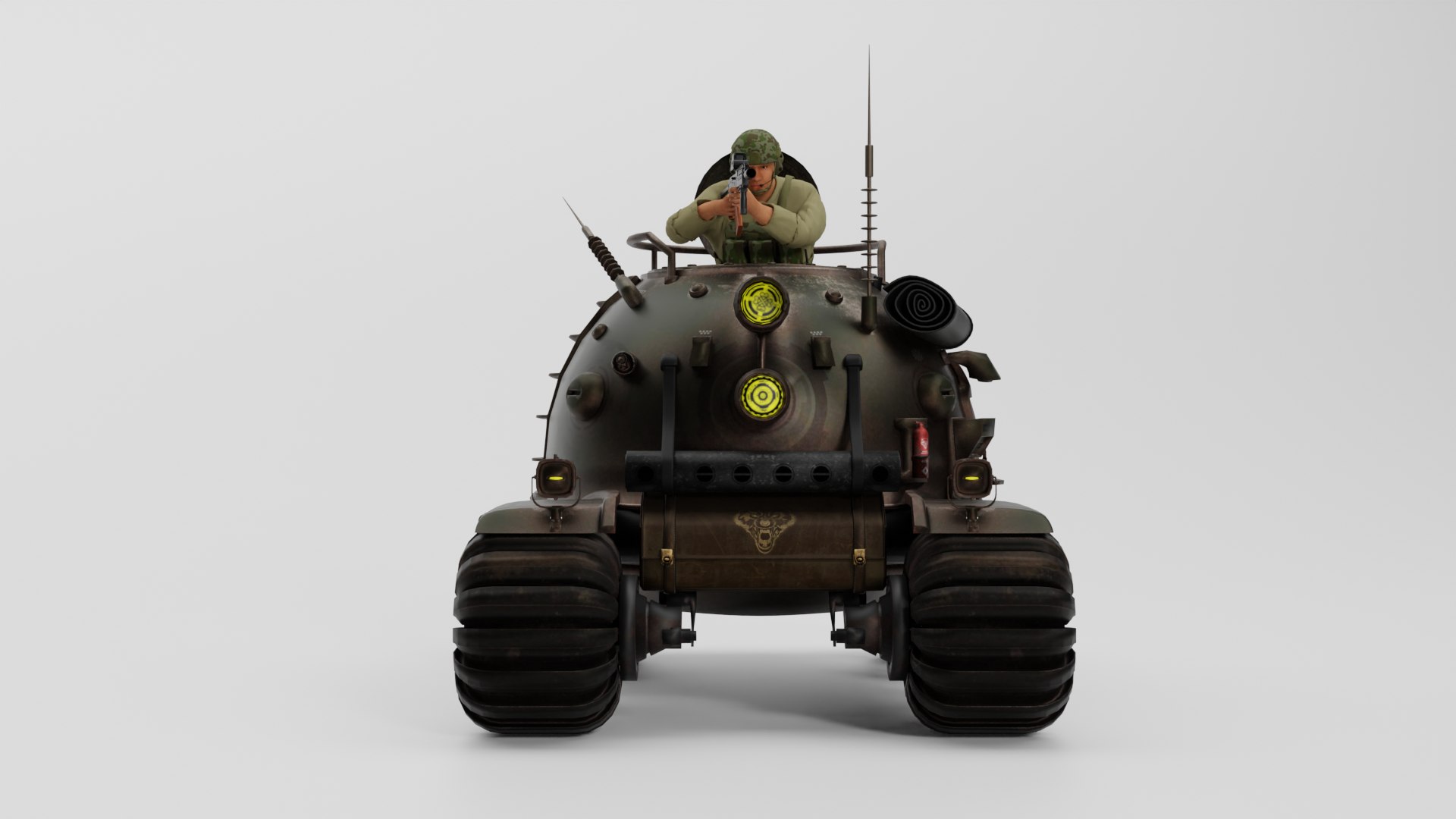 3D Heavy Armored Vehicle 3D Model With Character Model - TurboSquid 2319841