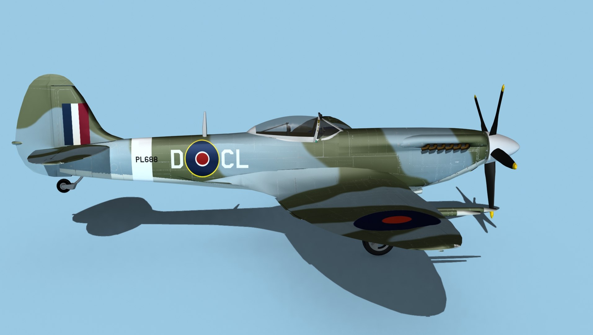 Supermarine Spitfire Mk 14e V01 Model - TurboSquid 1925218