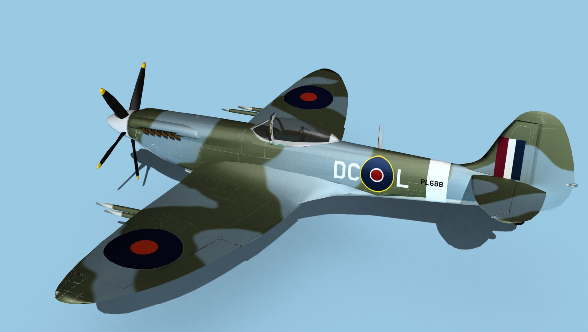 Supermarine Spitfire Mk 14e V01 Model - TurboSquid 1925218