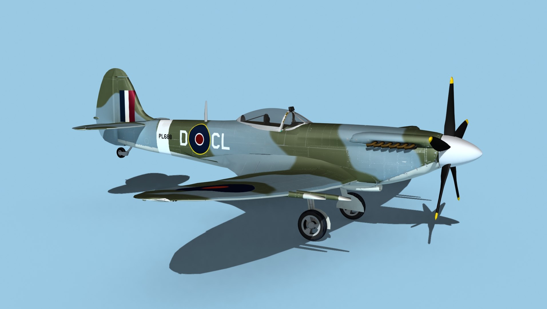 Supermarine Spitfire Mk 14e V01 Model - TurboSquid 1925218