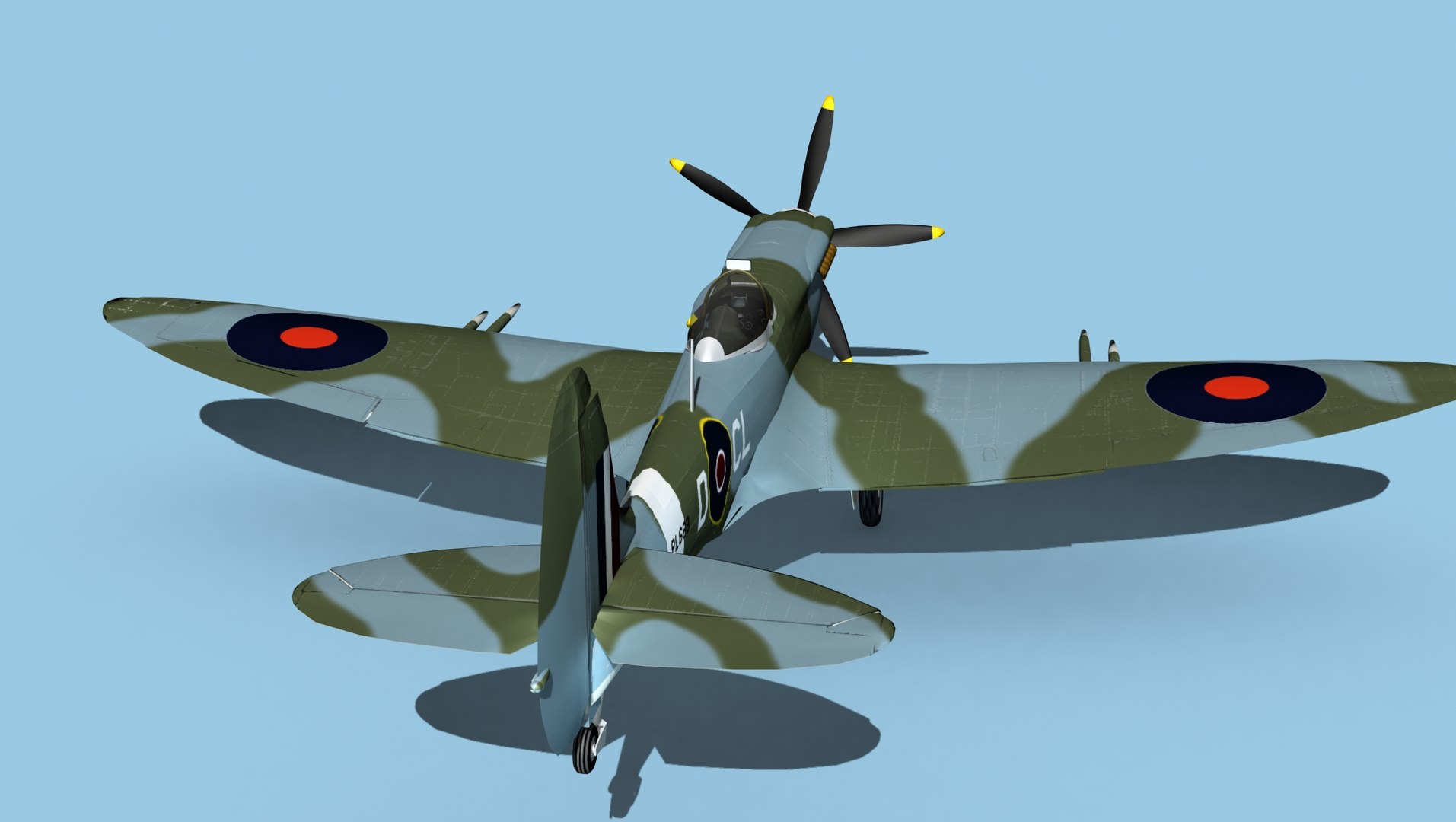 Supermarine Spitfire Mk 14e V01 Model - TurboSquid 1925218