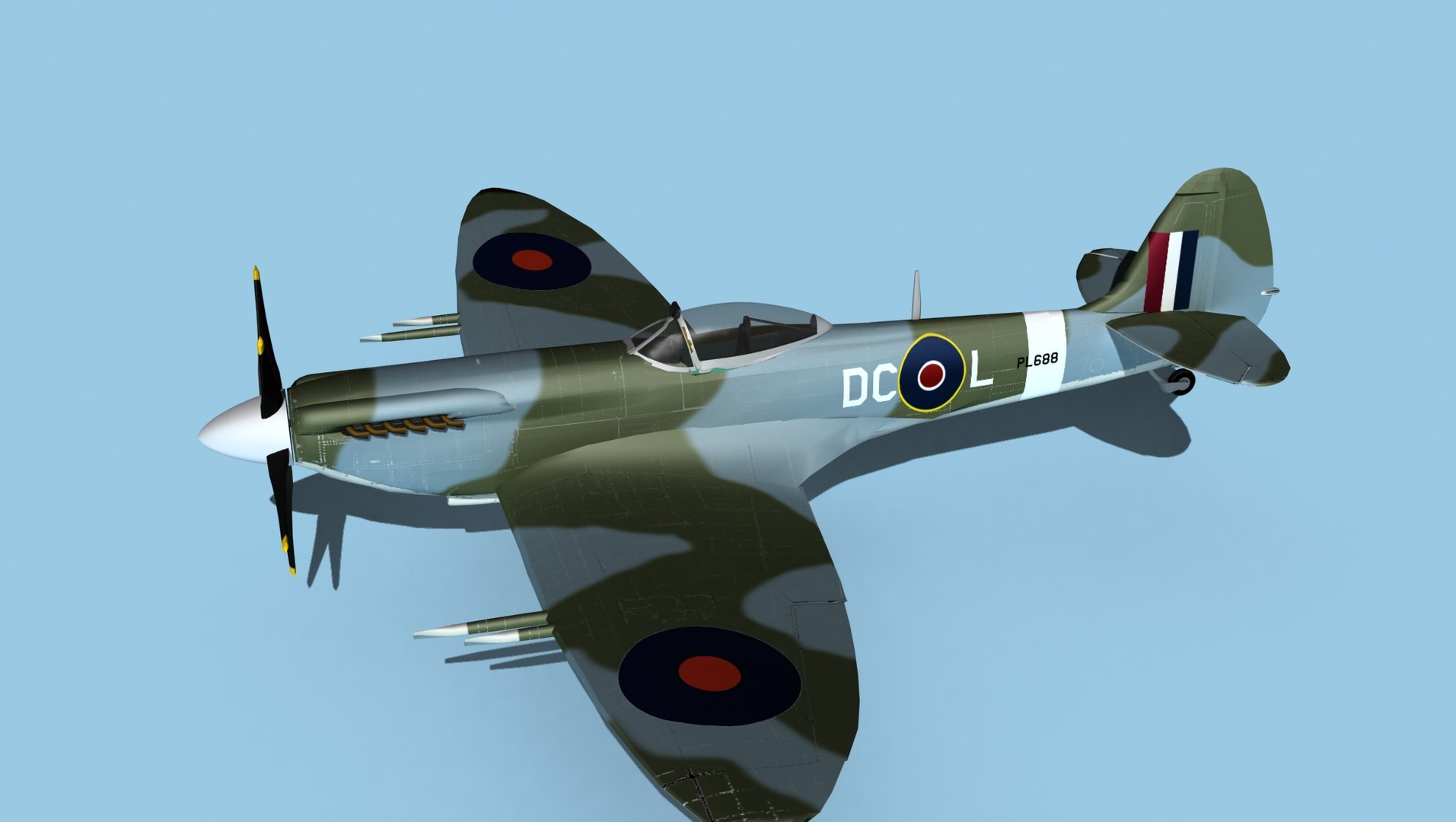 Supermarine Spitfire Mk 14e V01 Model - TurboSquid 1925218