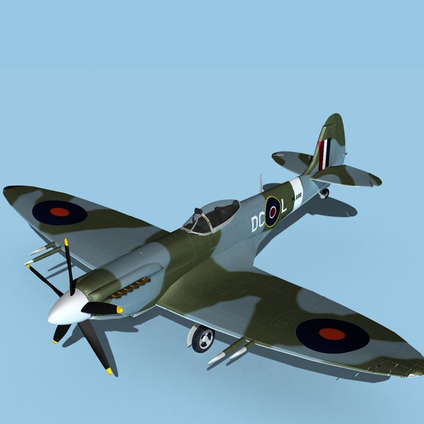 modelo 3d Supermarine Spitfire Mk 14e V01 - TurboSquid 1925218