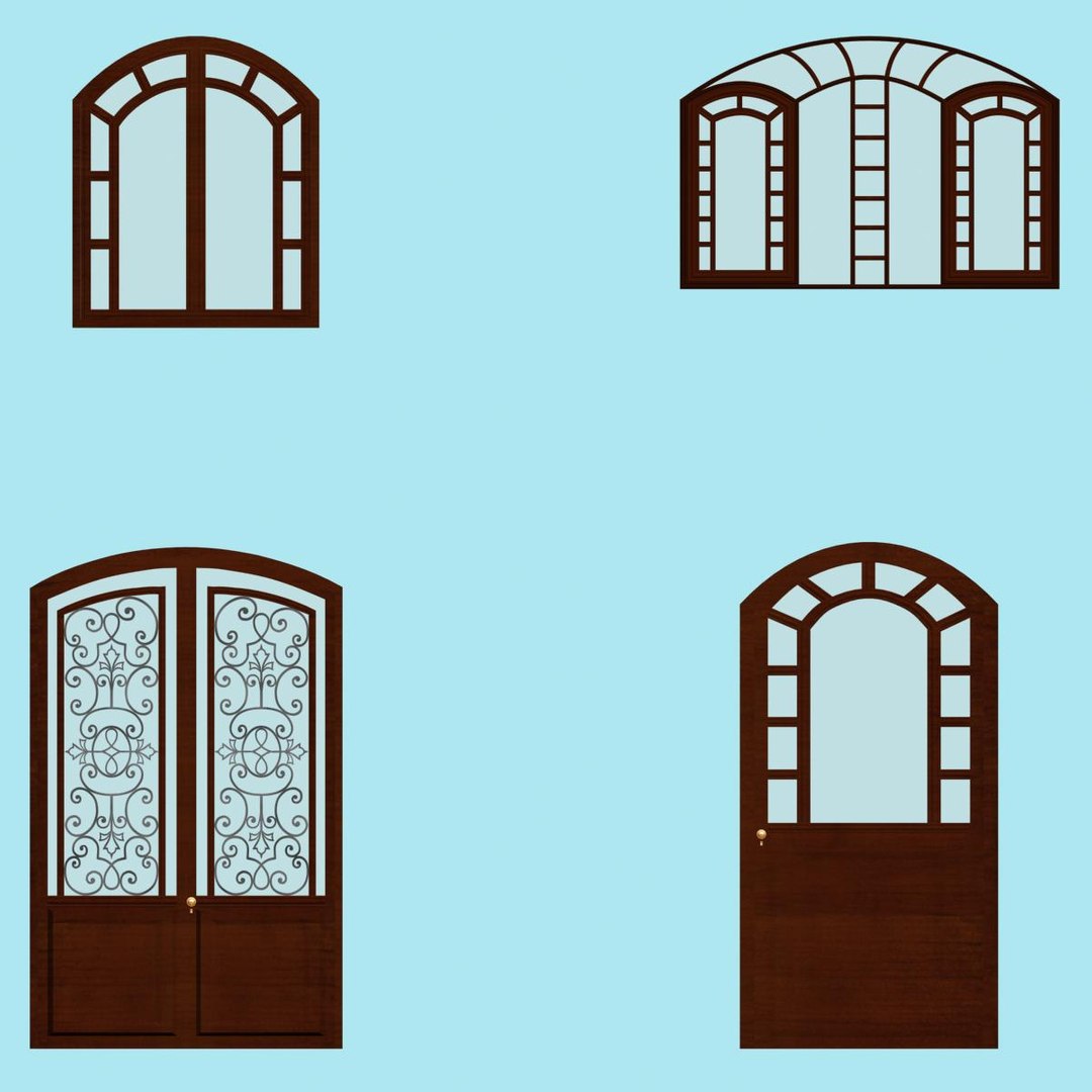 Windows Door 3d Model