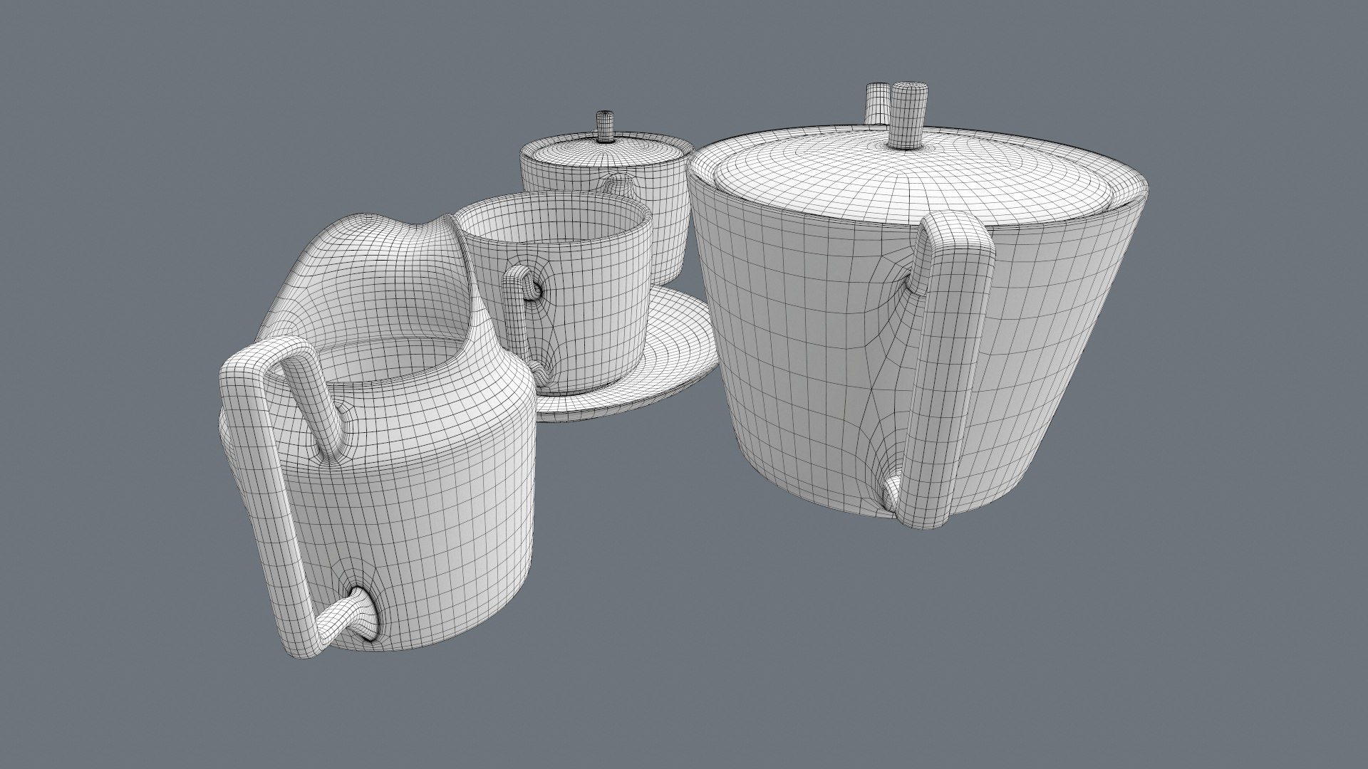 Tea Set 3D Model - TurboSquid 1568199