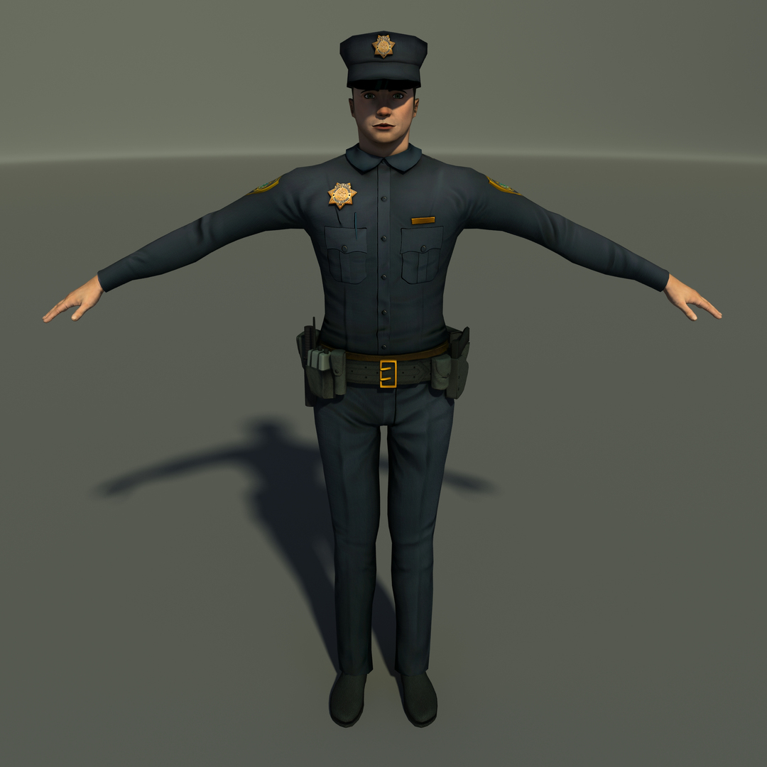 Police Officer 3d Max