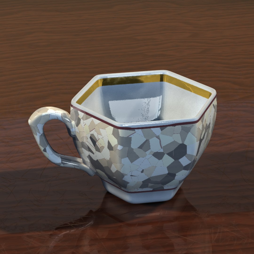 cup photorealistic shaders 3d model