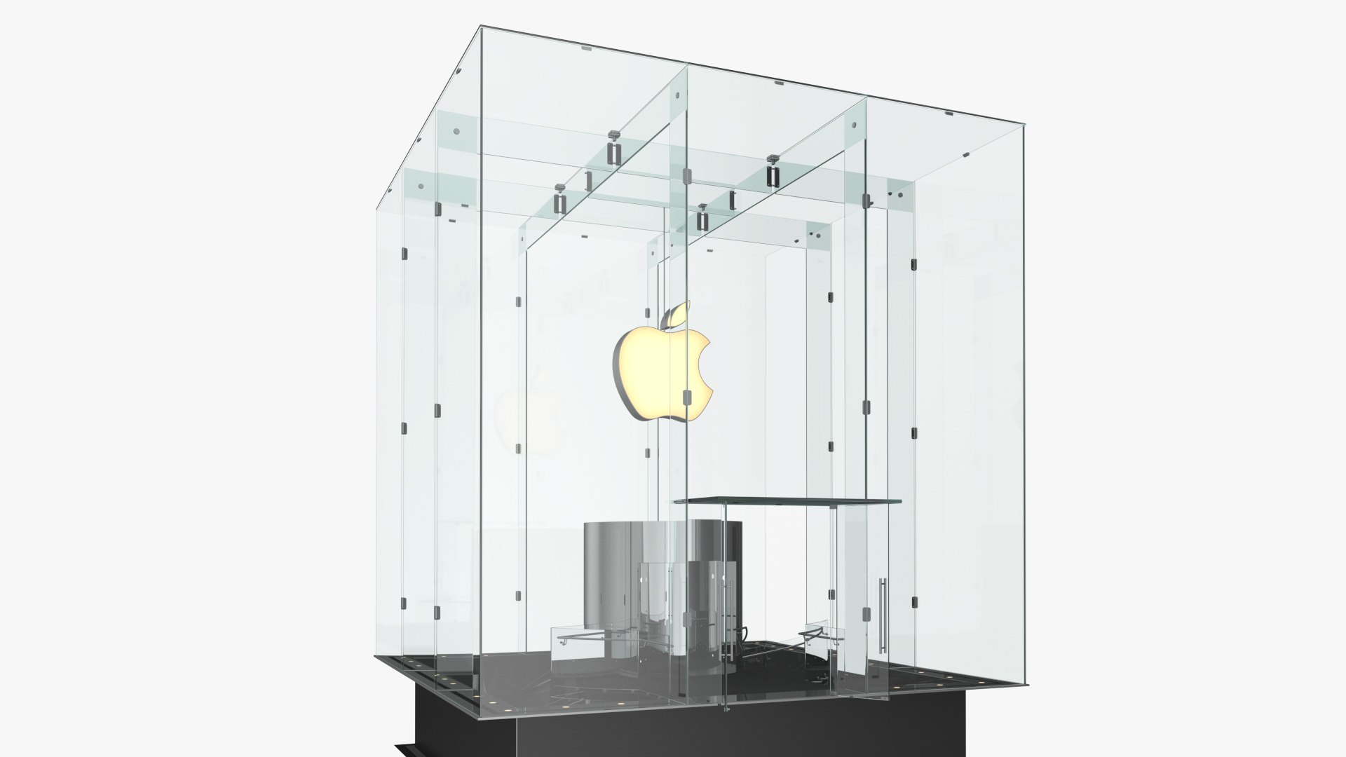 3D Cube Glass Entrance To The Apple Store Model - TurboSquid 2276905