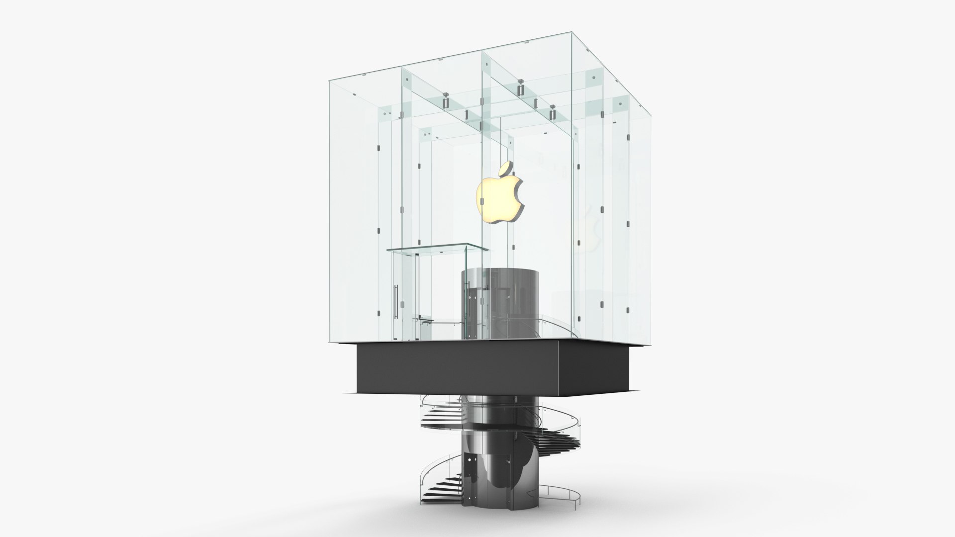 3D Cube Glass Entrance To The Apple Store Model - TurboSquid 2276905
