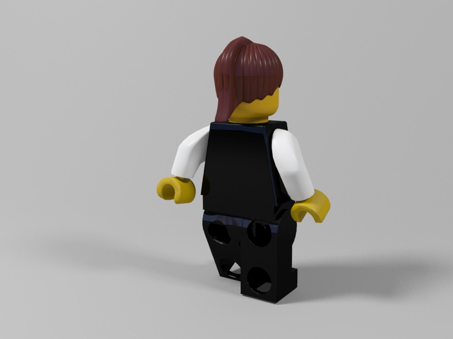 3d model restaurant waitress lego character