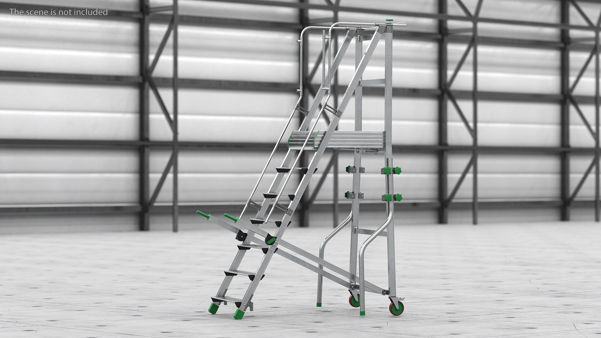 3D Folding Platform Ladder with Narrow Undercarriage model - TurboSquid ...
