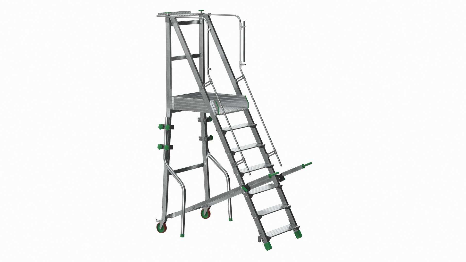 3D Folding Platform Ladder With Narrow Undercarriage Model - TurboSquid ...