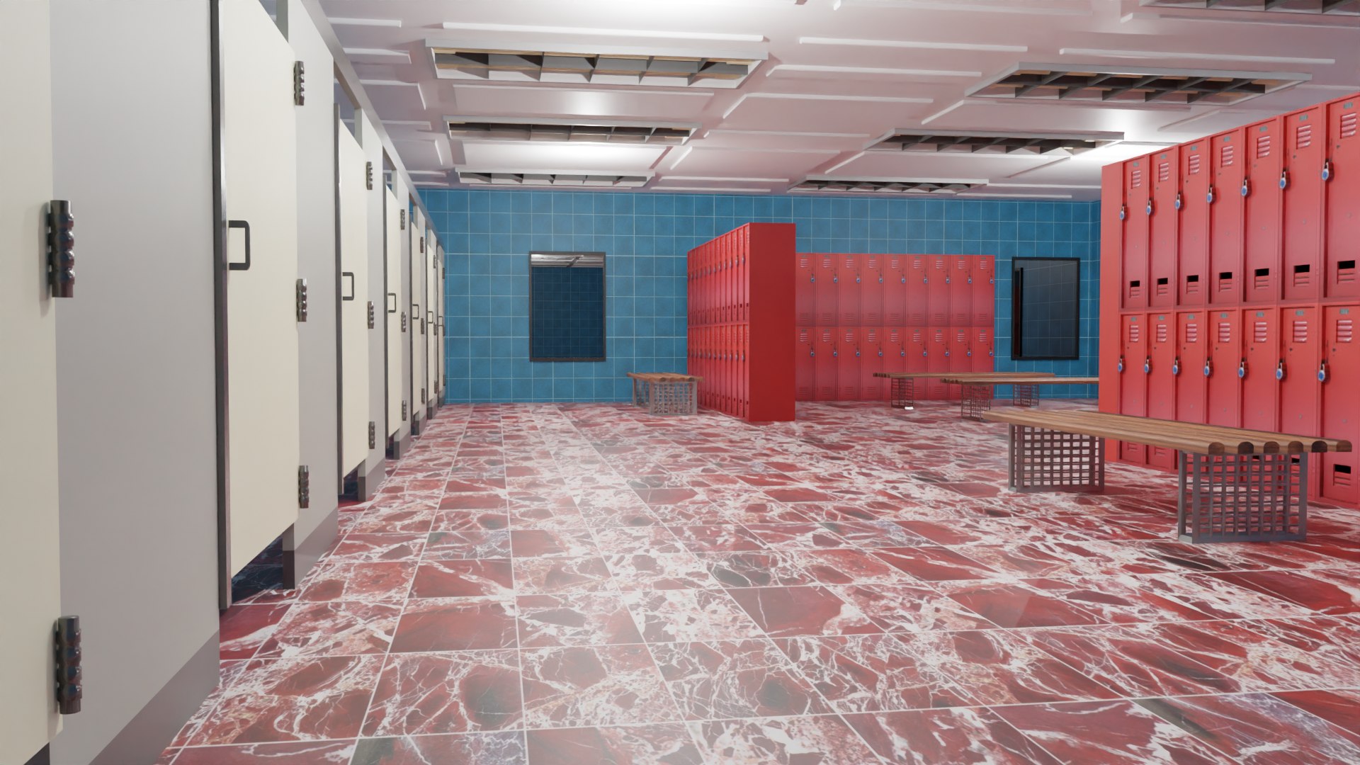 Locker Room 3D Model - TurboSquid 2164812