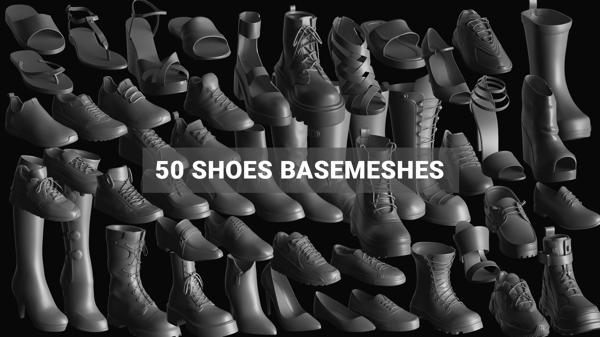 3D Model Basemesh Shoes Collection - TurboSquid 2040728
