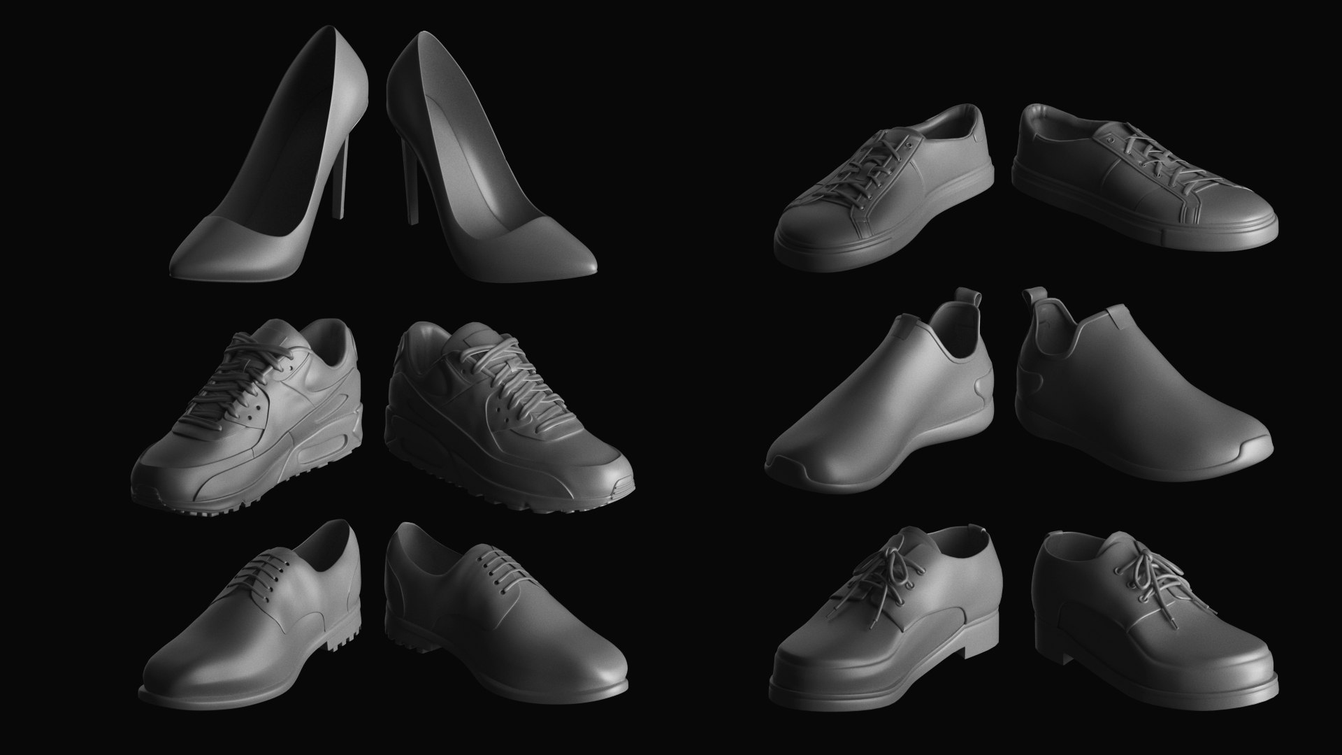 3D Model Basemesh Shoes Collection - TurboSquid 2040728