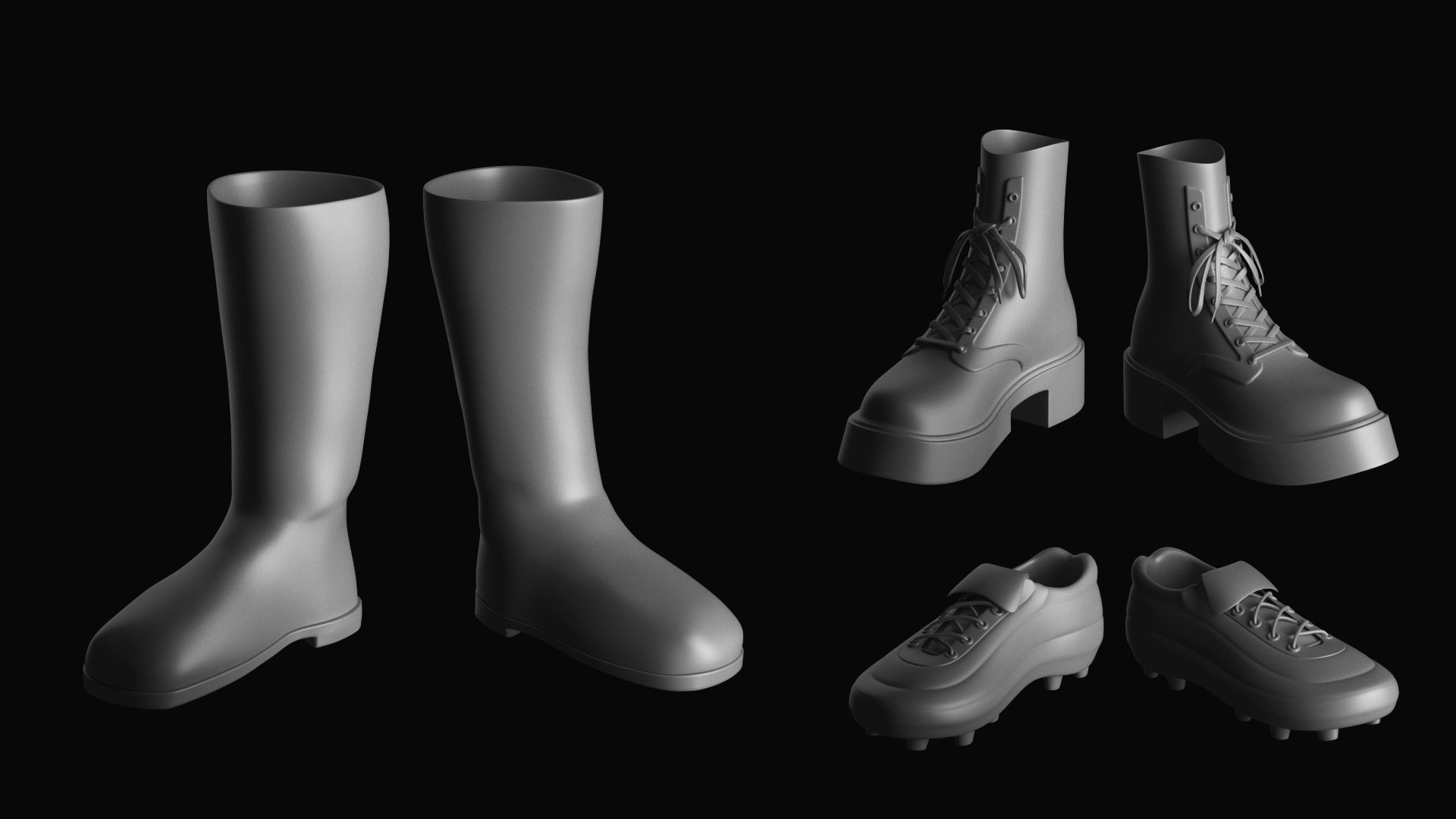 3D Model Basemesh Shoes Collection - TurboSquid 2040728