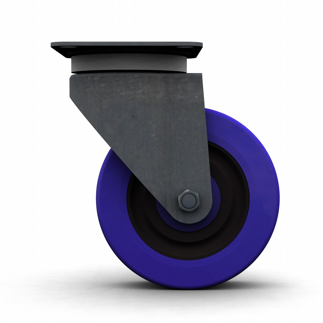 3d Model Industrial Castor Wheel 100mm