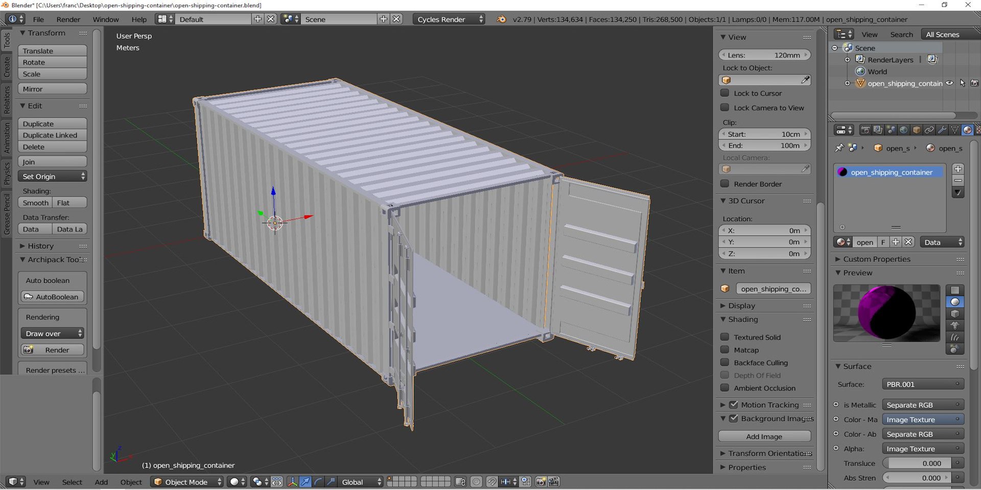 Open Shipping Container 3D Model - TurboSquid 1333361