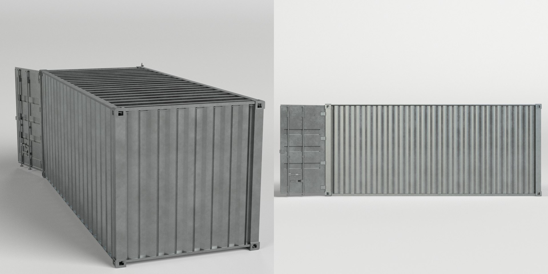 Open Shipping Container 3D Model - TurboSquid 1333361