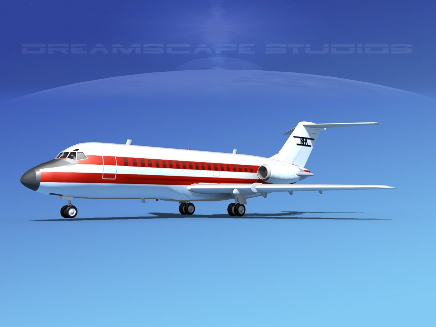 3d Model Turbines Dc-9-15 Mcdonnell Douglas