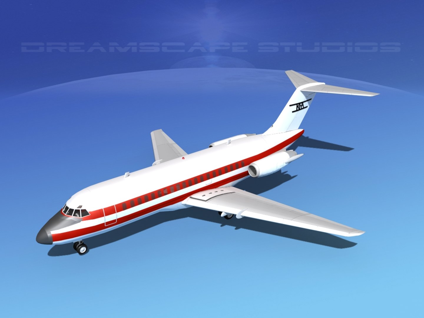 3d Model Turbines Dc-9-15 Mcdonnell Douglas