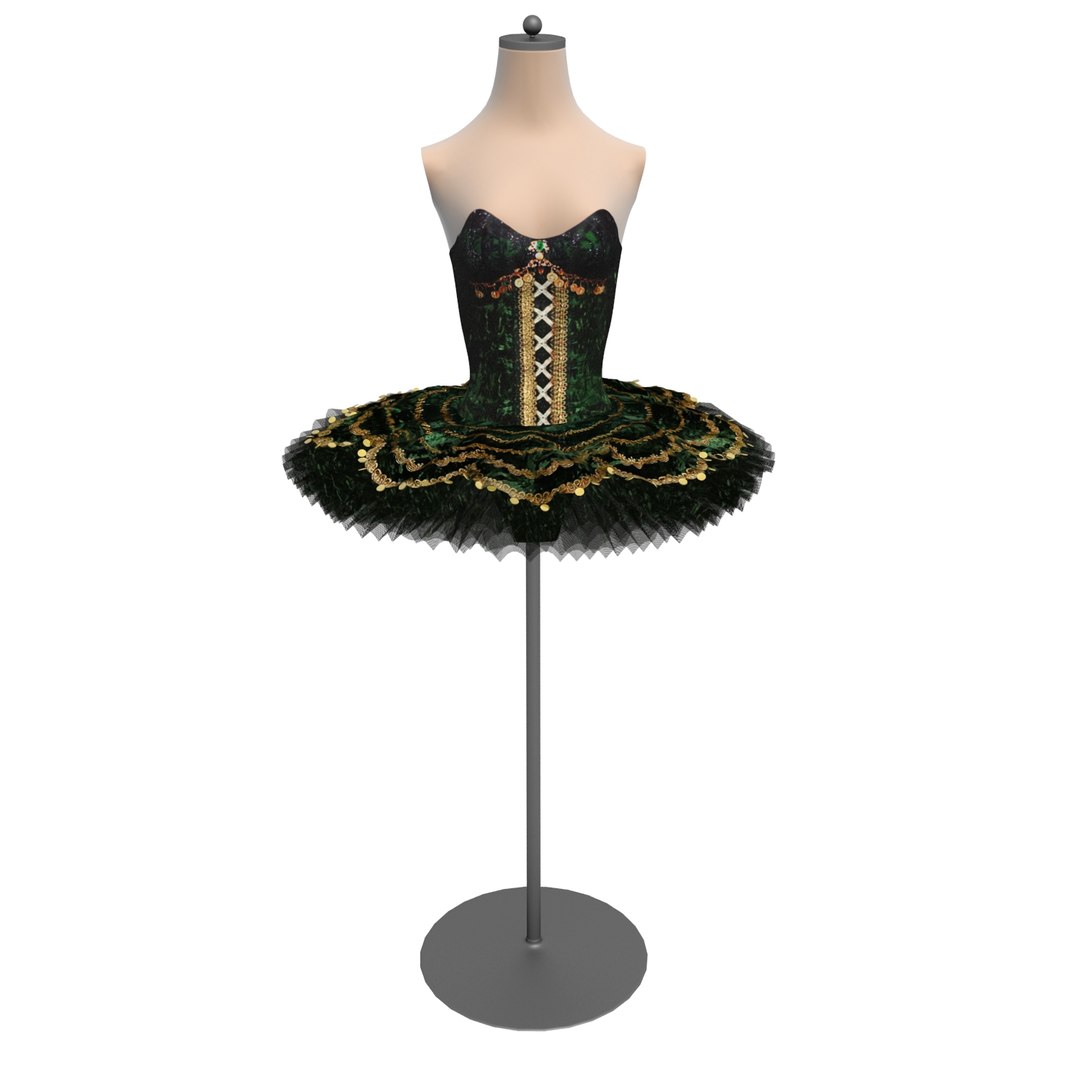 Tutu Ballet Esmeralda 3D Model - TurboSquid 1432533
