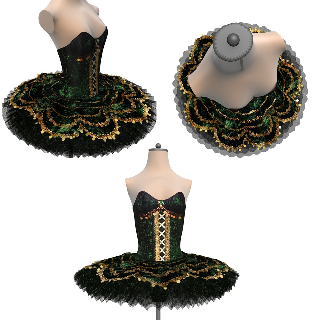 Tutu Ballet Esmeralda 3D Model - TurboSquid 1432533