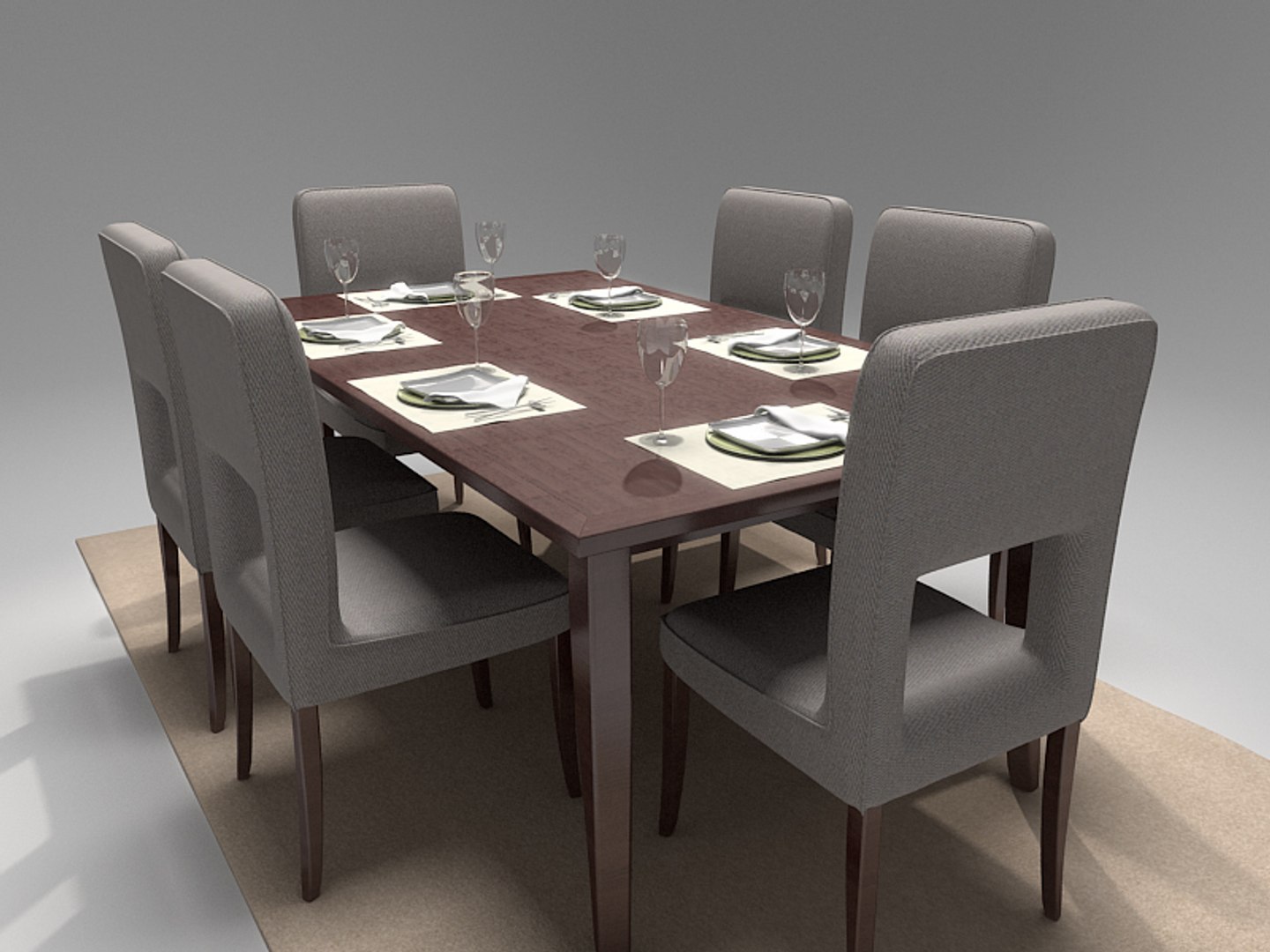 3d max dining set
