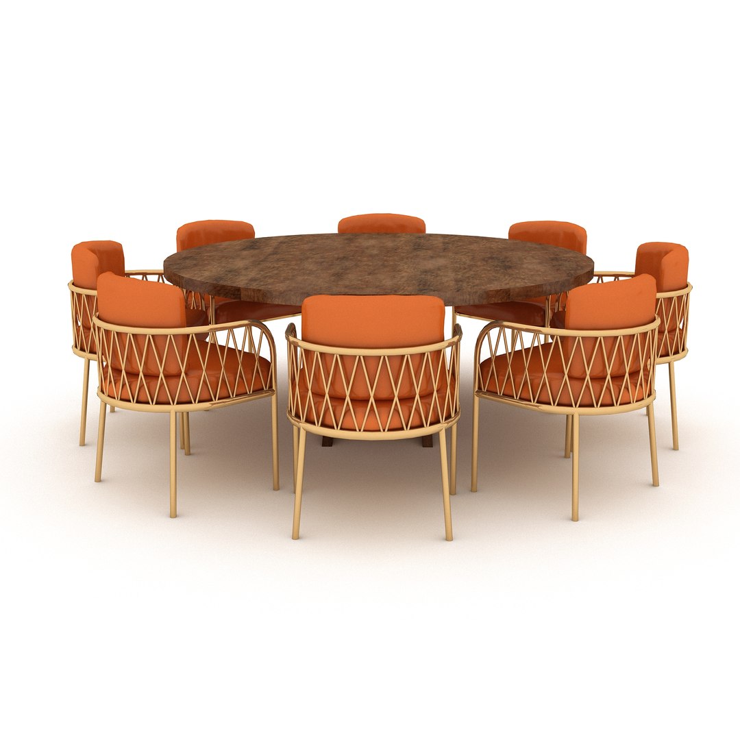 3D Modern Dining Table 02 - TurboSquid 1860819