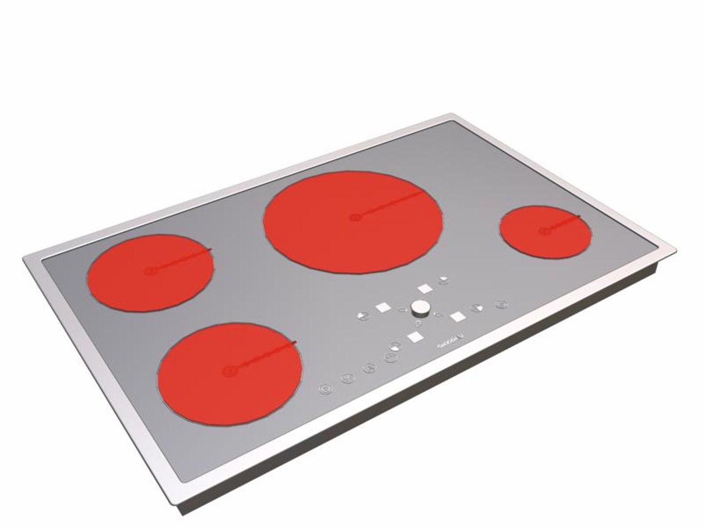 3d model ceran hob
