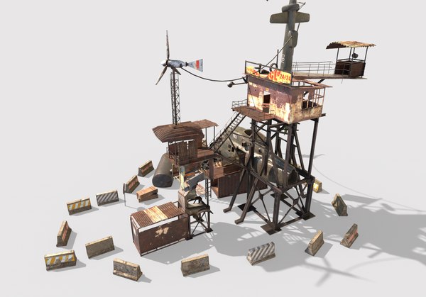 Post-Apocalyptic Outpost 3D model - TurboSquid 1733588