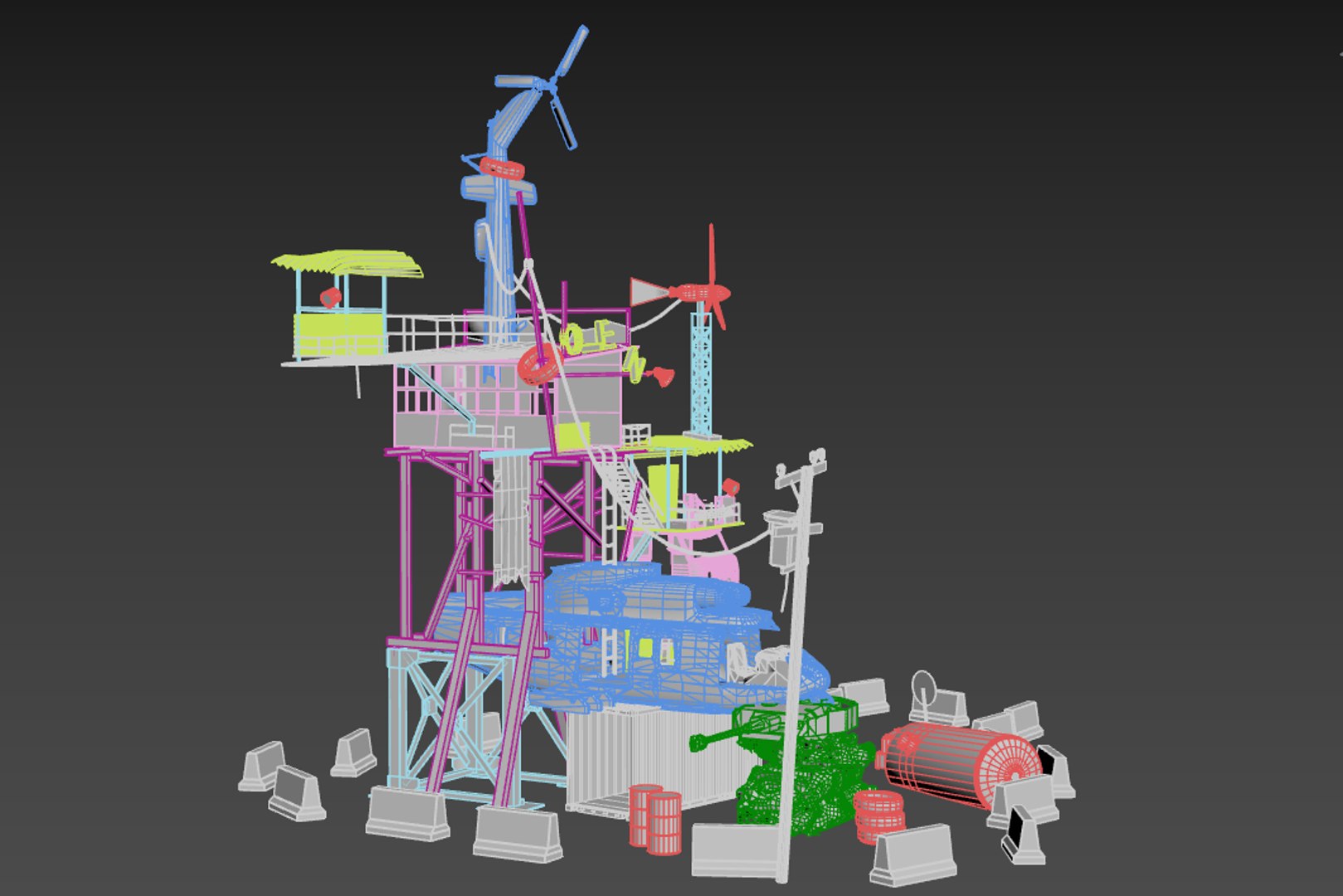 Post-Apocalyptic Outpost 3D Model - TurboSquid 1733588