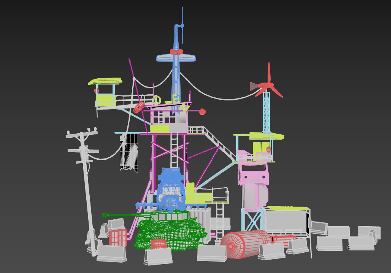 Post-Apocalyptic Outpost 3D Model - TurboSquid 1733588