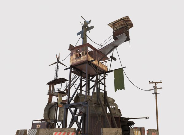 Post-Apocalyptic Outpost 3D model - TurboSquid 1733588