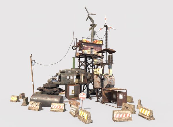 Post-Apocalyptic Outpost 3D model - TurboSquid 1733588