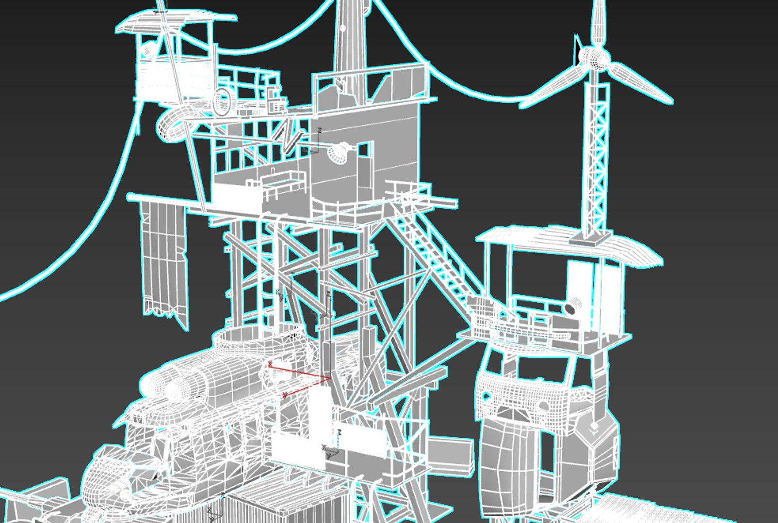 Post-Apocalyptic Outpost 3D Model - TurboSquid 1733588