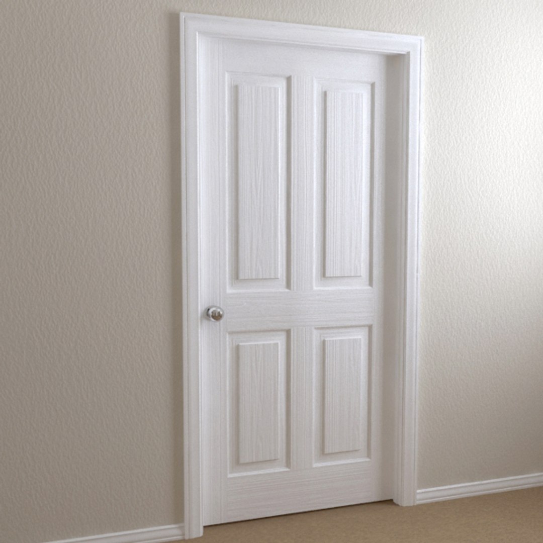 Interior Door - 4-panel 3d Model