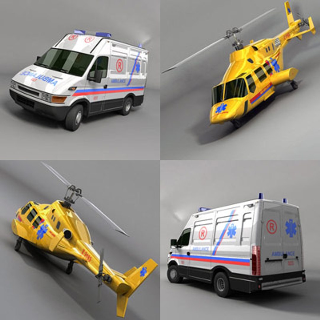 3d Ambulance Helicopter Model