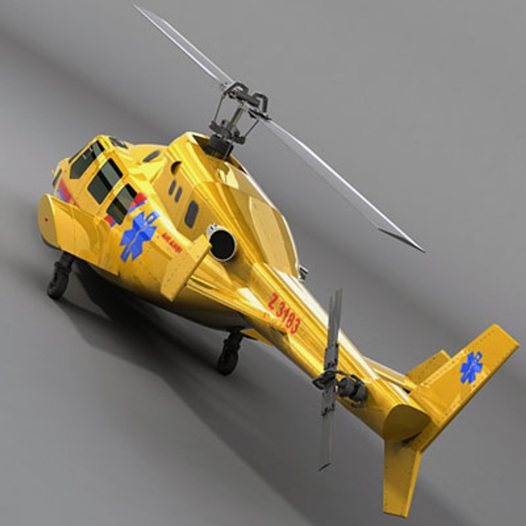 3d Ambulance Helicopter Model
