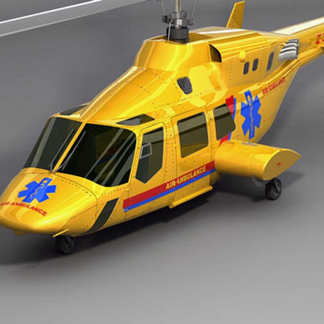 3d Ambulance Helicopter Model