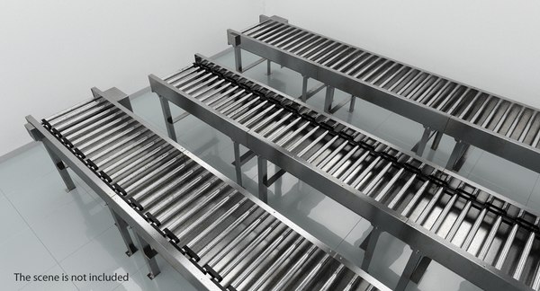 3D roller conveyors model - TurboSquid 1344055