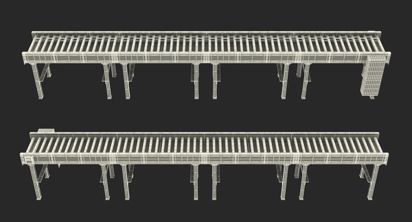 3D roller conveyors model - TurboSquid 1344055