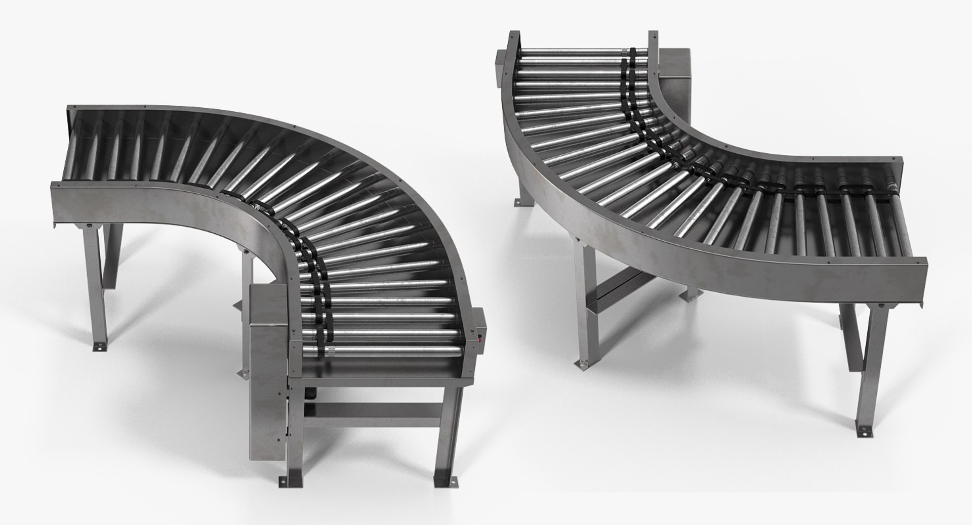 3D roller conveyors model - TurboSquid 1344055