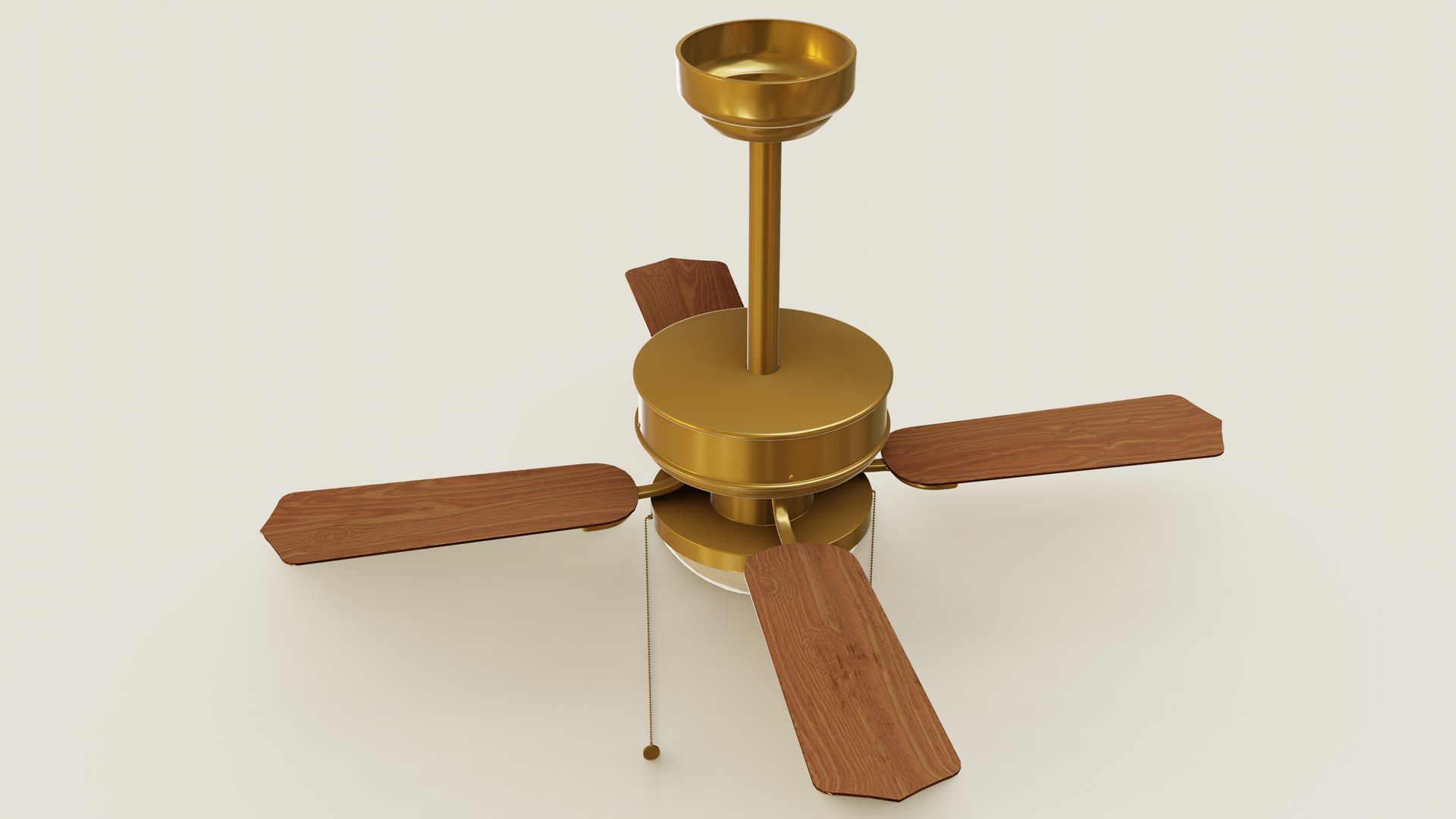 3D Model Low Poly PBR Ceiling Fan - TurboSquid 1719837