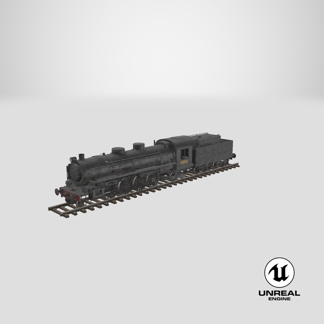 Steam Locomotive D59 Class 3D model - TurboSquid 1834172