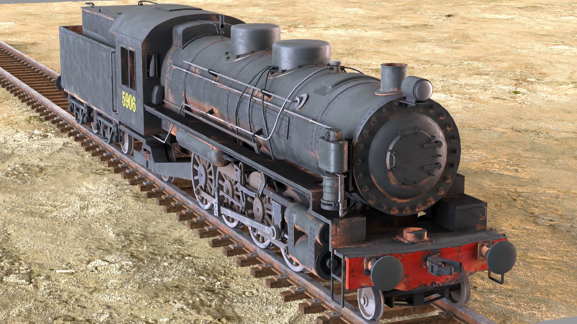 Steam Locomotive D59 Class 3D Model - TurboSquid 1834172