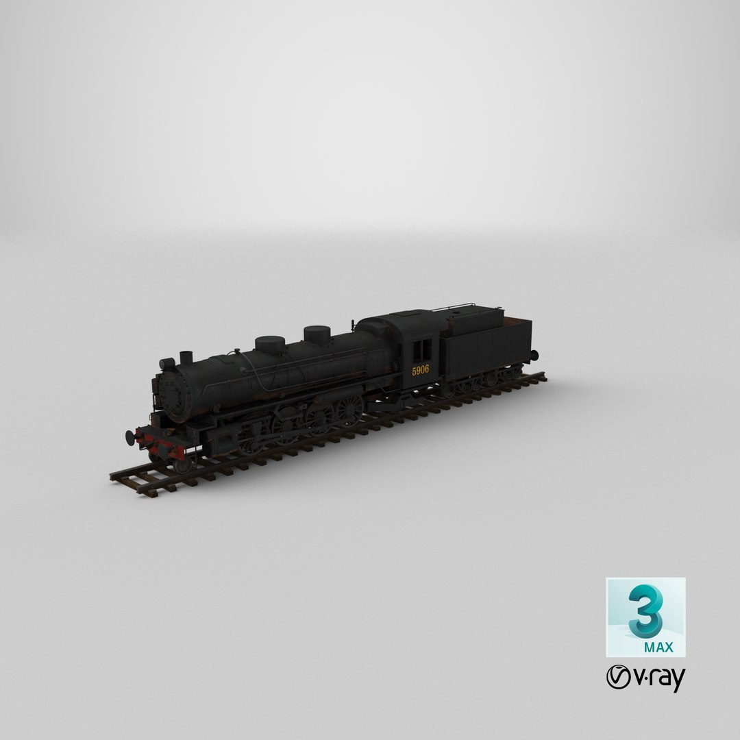 Steam Locomotive D59 Class 3D model - TurboSquid 1834172