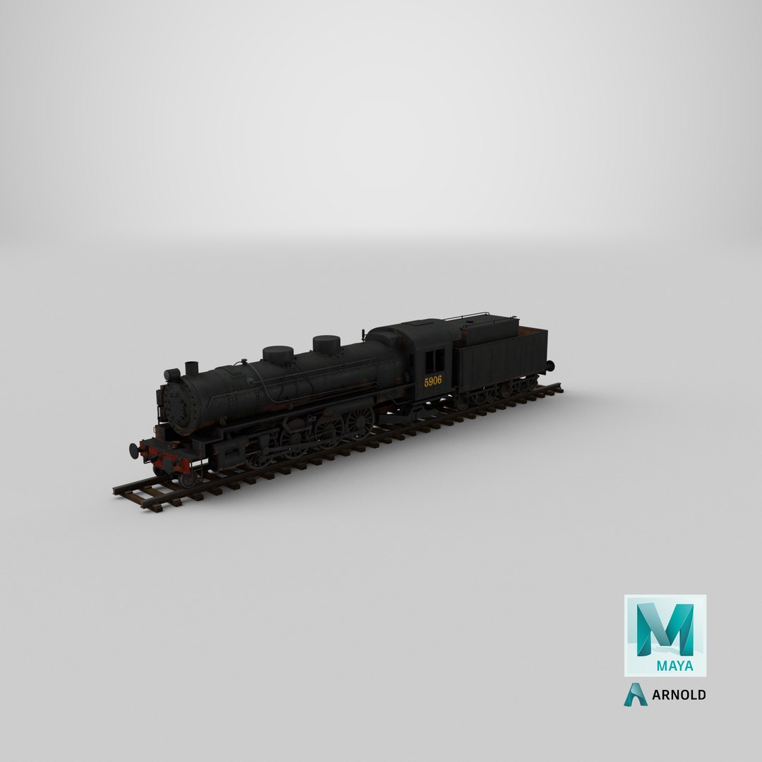 Steam Locomotive D59 Class 3D model - TurboSquid 1834172