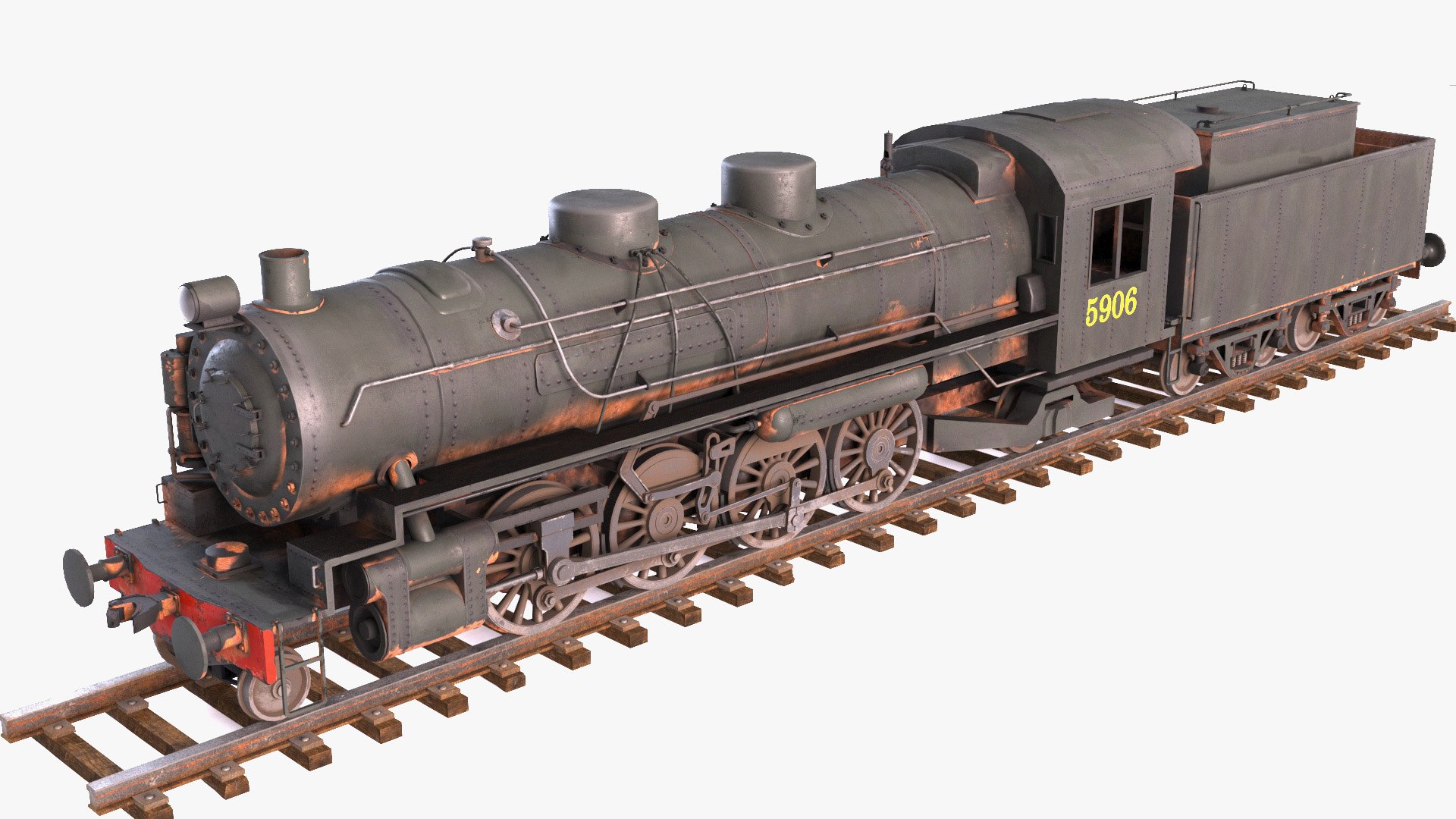 Steam Locomotive D59 Class 3D Model - TurboSquid 1834172